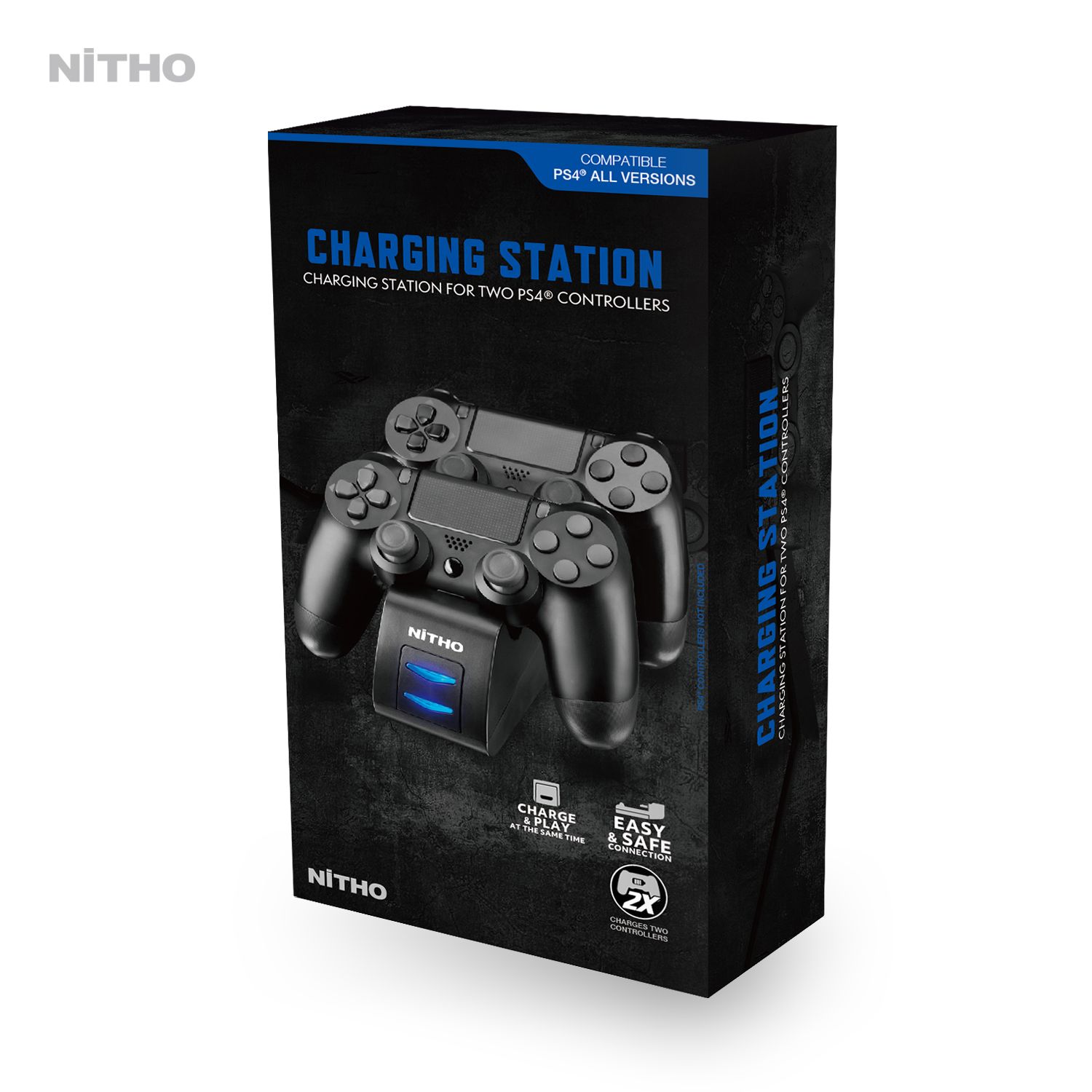 PS4 CHARGING STATION for 2 controllers with Fast-charging capacity