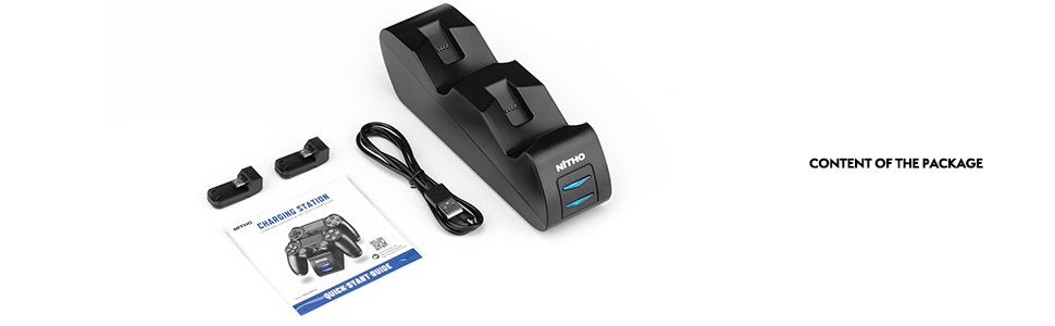 PS4 CHARGING STATION for 2 controllers with Fast-charging capacity